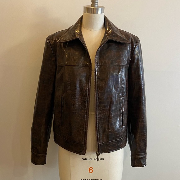 Jackets & Coats | Y2k Brown Vegan Leather Motto Jacket | Poshmark